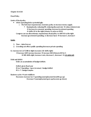 Ma 5 - notes - Say's Law supply creates its own demand neoclassical ...