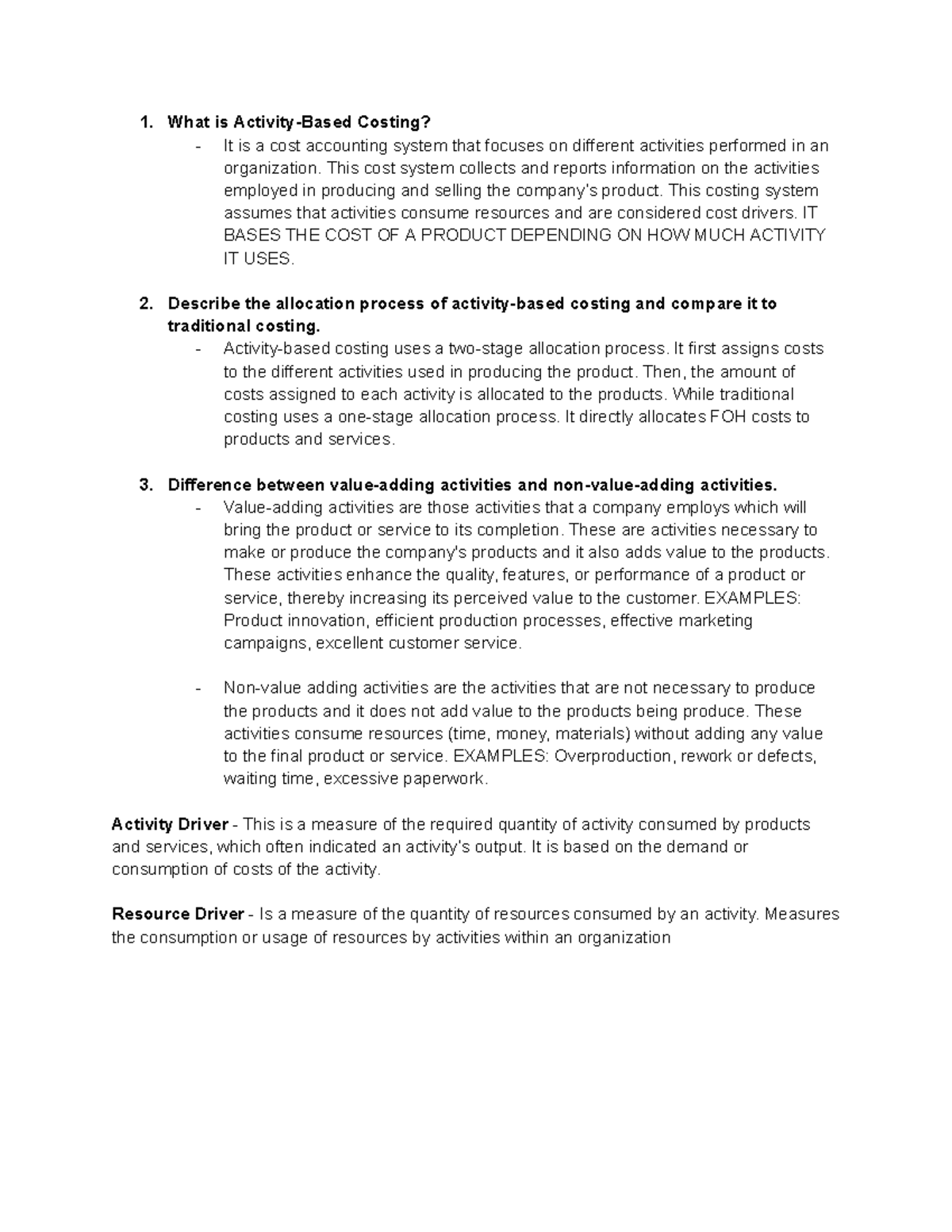 What is Activity-Based Costing - This cost system collects and reports ...