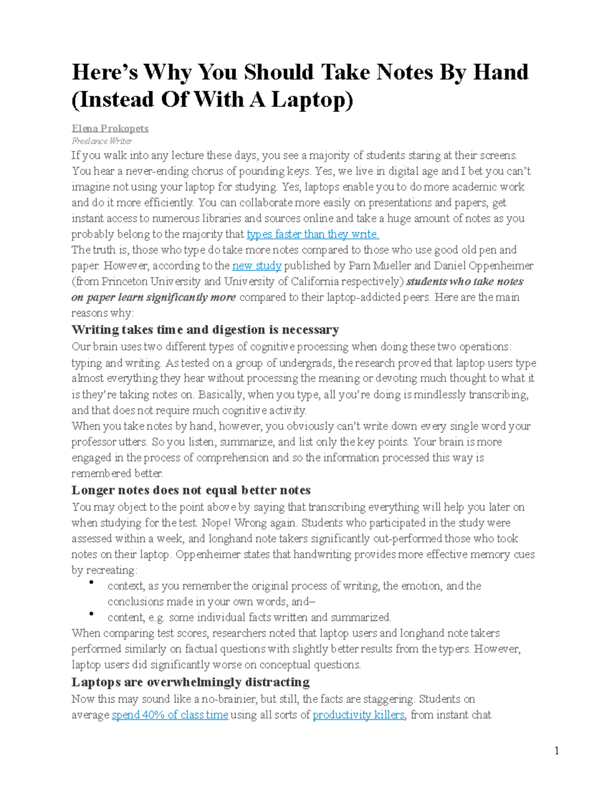 Why You Should Take Notes By Hand - Here’s Why You Should Take Notes By ...