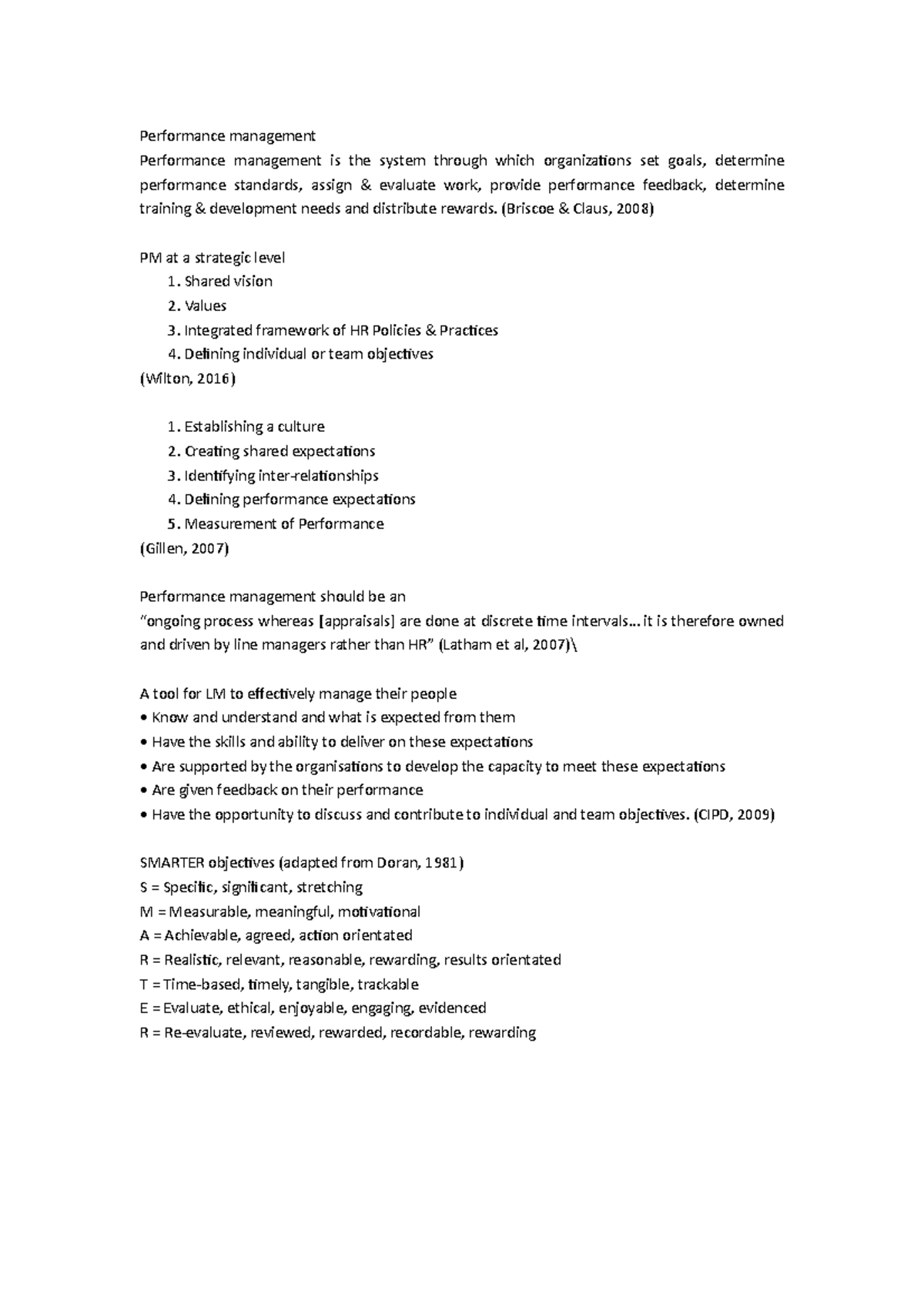 Section A - Performance management - Performance management Performance ...