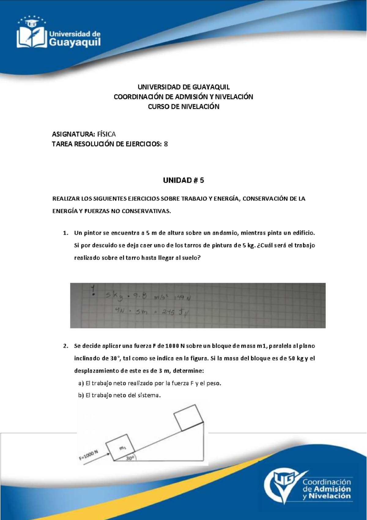 U5 - Clase 31-32 - S8 terminado - UNIVERSIDAD DE GUAYAQUIL COORDINACI”N DE ADMISI”N Y NIVELACI”N ...
