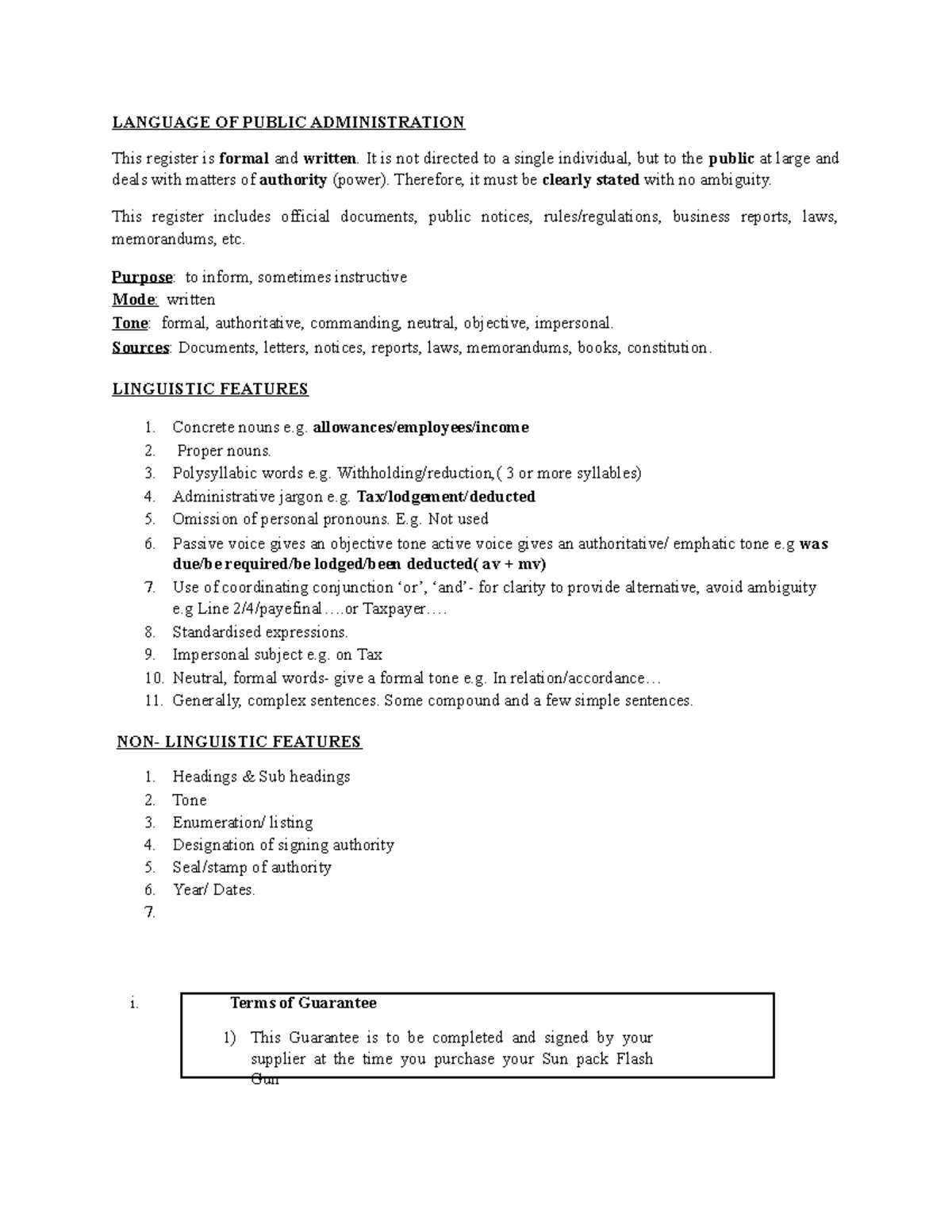 Language of Public Administration - LANGUAGE OF PUBLIC ADMINISTRATION ...