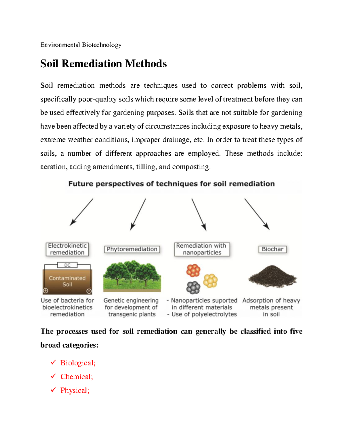 Soil Remediation Methods - Environmental Biotechnology Soil Remediation ...