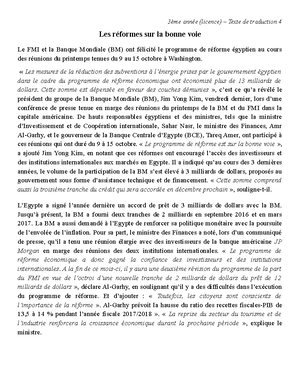 Texte 2 - 3ème (licence) - 3ème année (licence) – Texte de traduction 2 ...