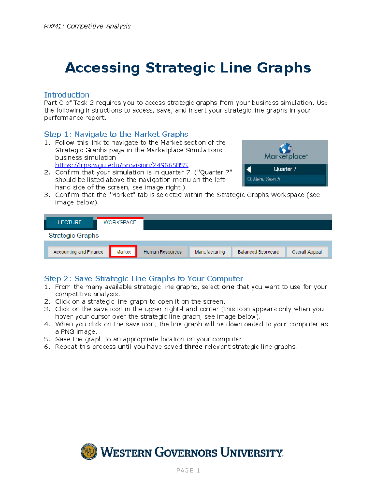 Accessing Strategic Line Graphs - RXM1: Competitive Analysis Accessing Strategic Line Graphs ...