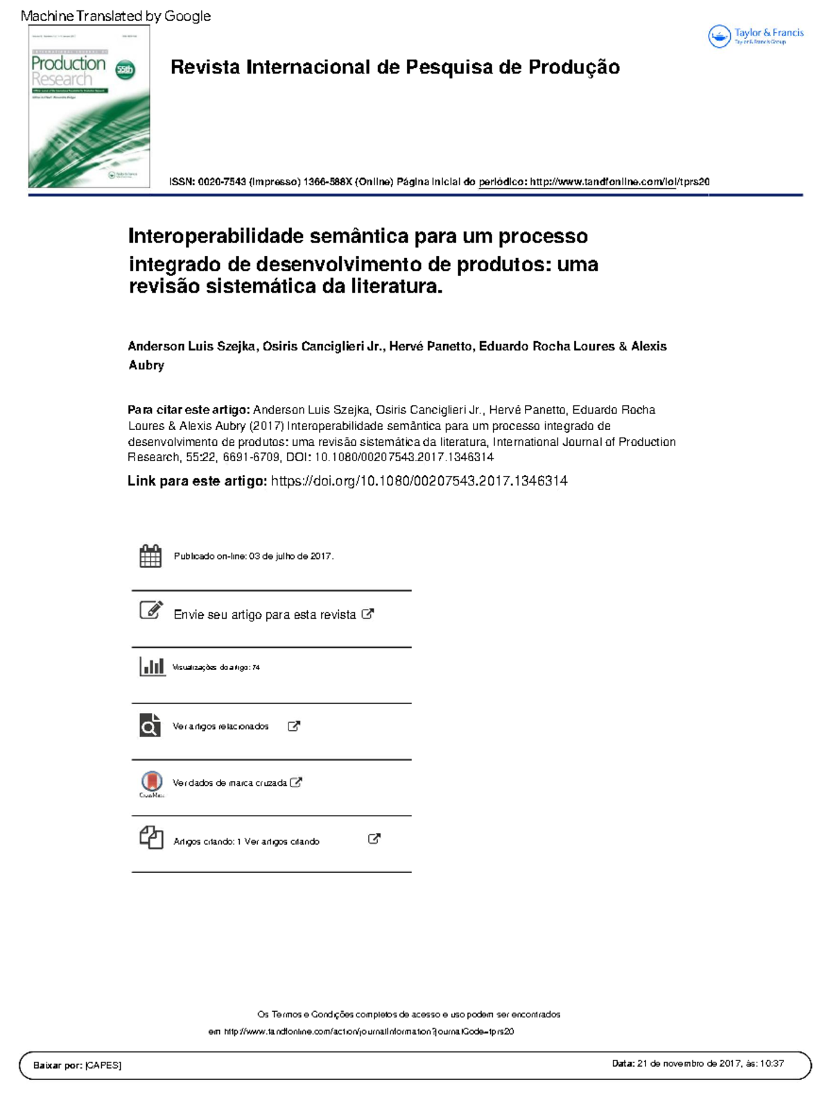 Artigo 02 Traduzido - Semantic interoperability for an integrated product development process: a ...