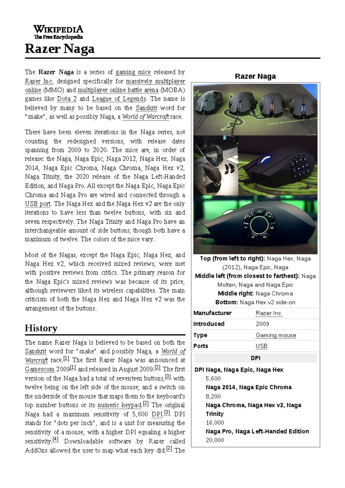 Razer Naga - Assignment for Unit 8 - Razer Naga Top (from left to right ...