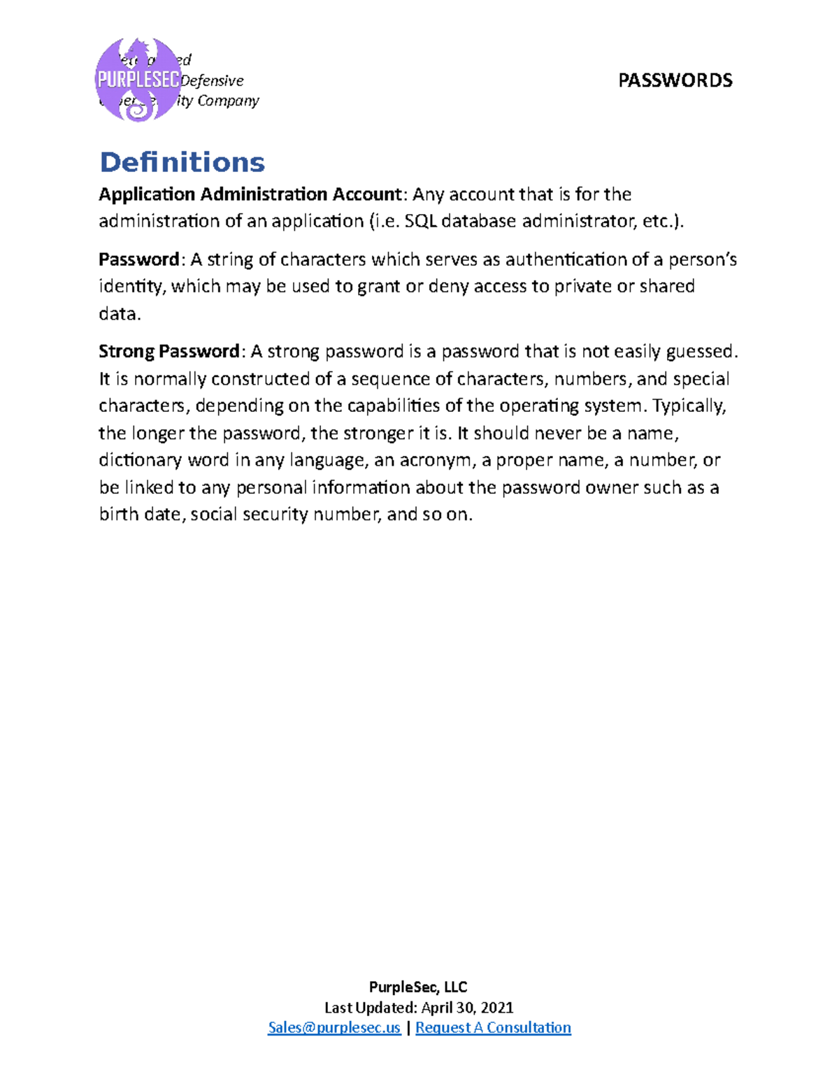 Security Policy 17 Password - Offensive & Defensive Cyber Security ...