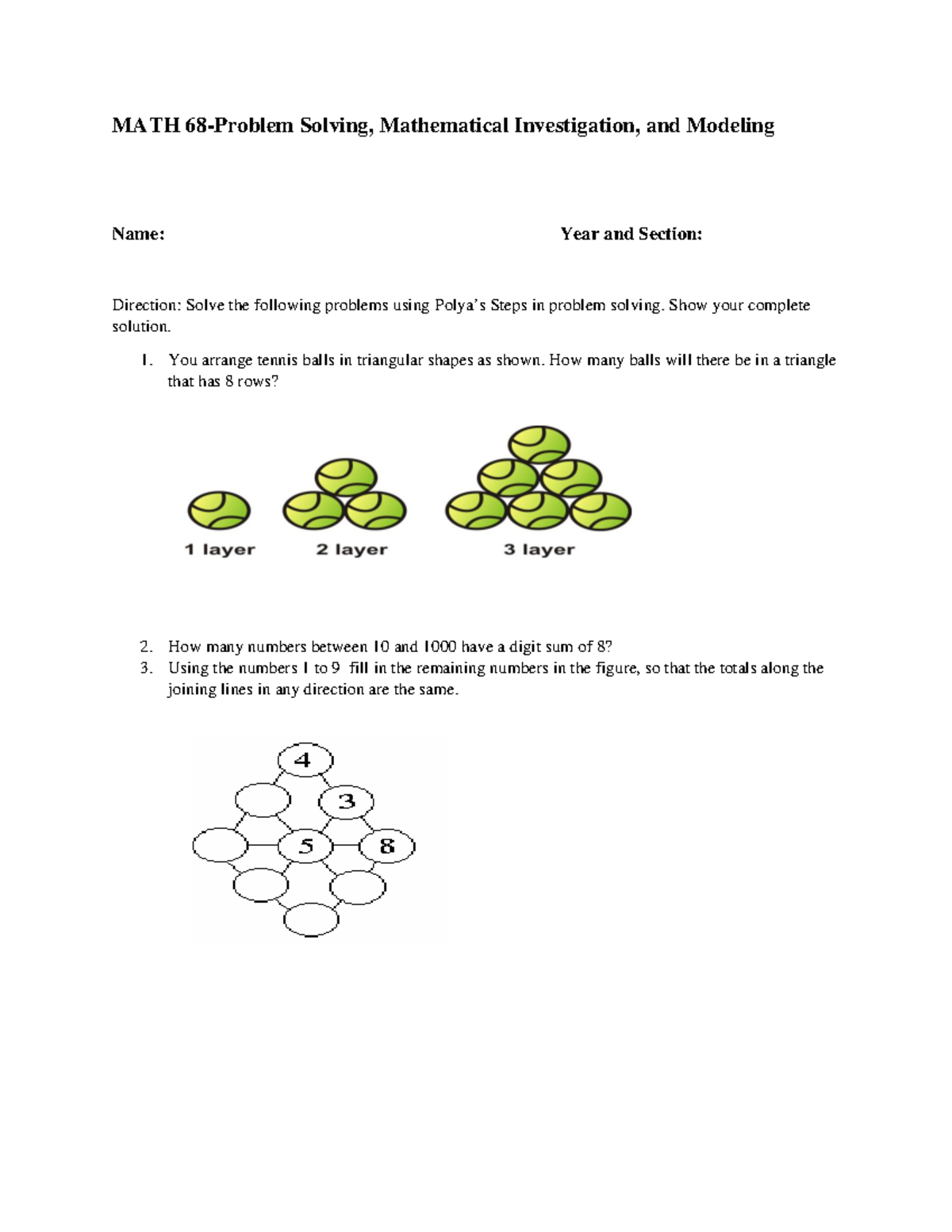 Activity -PSH - This will enhance your problem-solving skills. - MATH ...