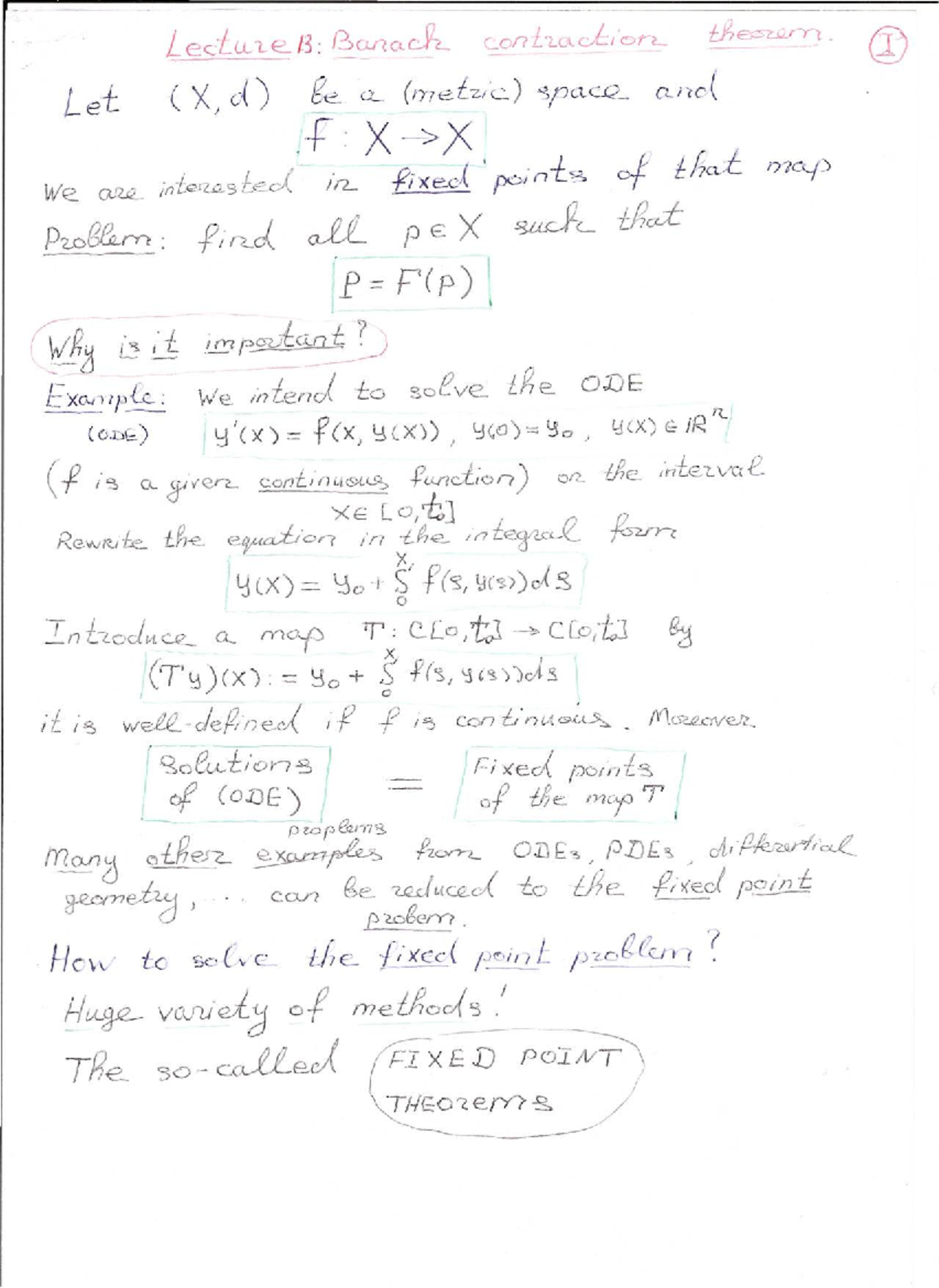 MAT3004 2016-2017 Lecture 13 - Banach Contraction Theorem and ...
