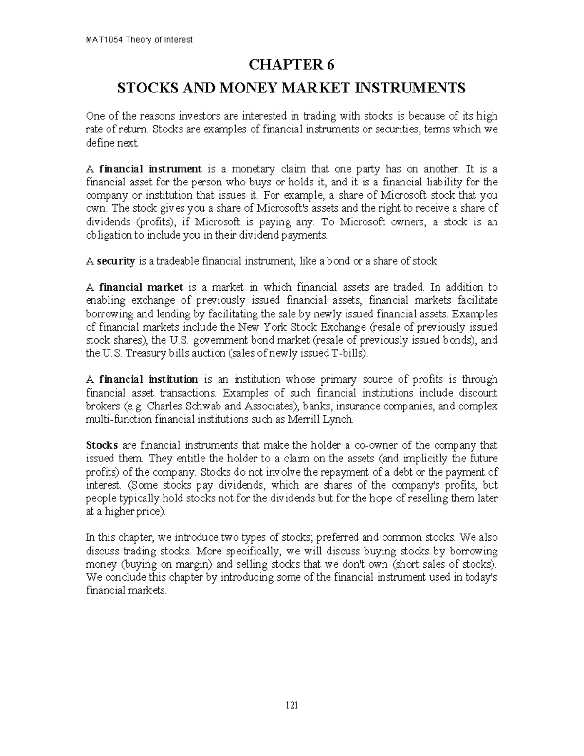 Lecture Chapter 6 Theory of Interest BAS - Studocu