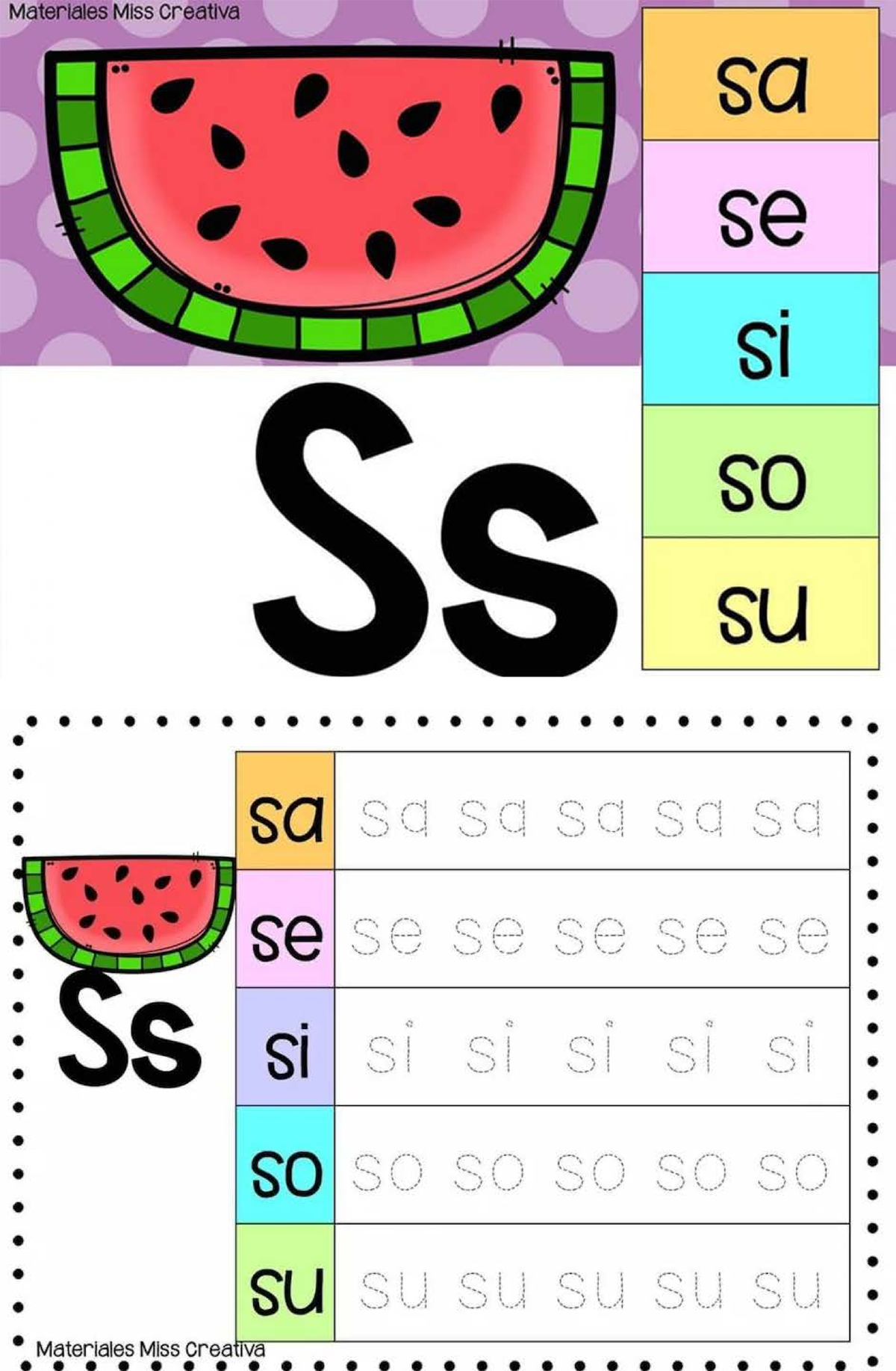Grafomotricidad letra s con las vocales - Educaenvivo - lenguaje - Studocu