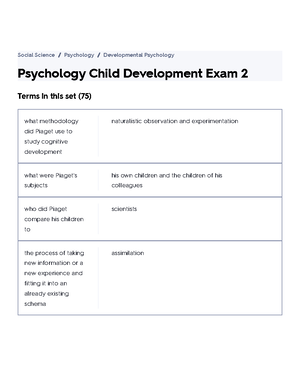 Child Development Psychology Exam 1 Flashcards Quizlet - Child ...
