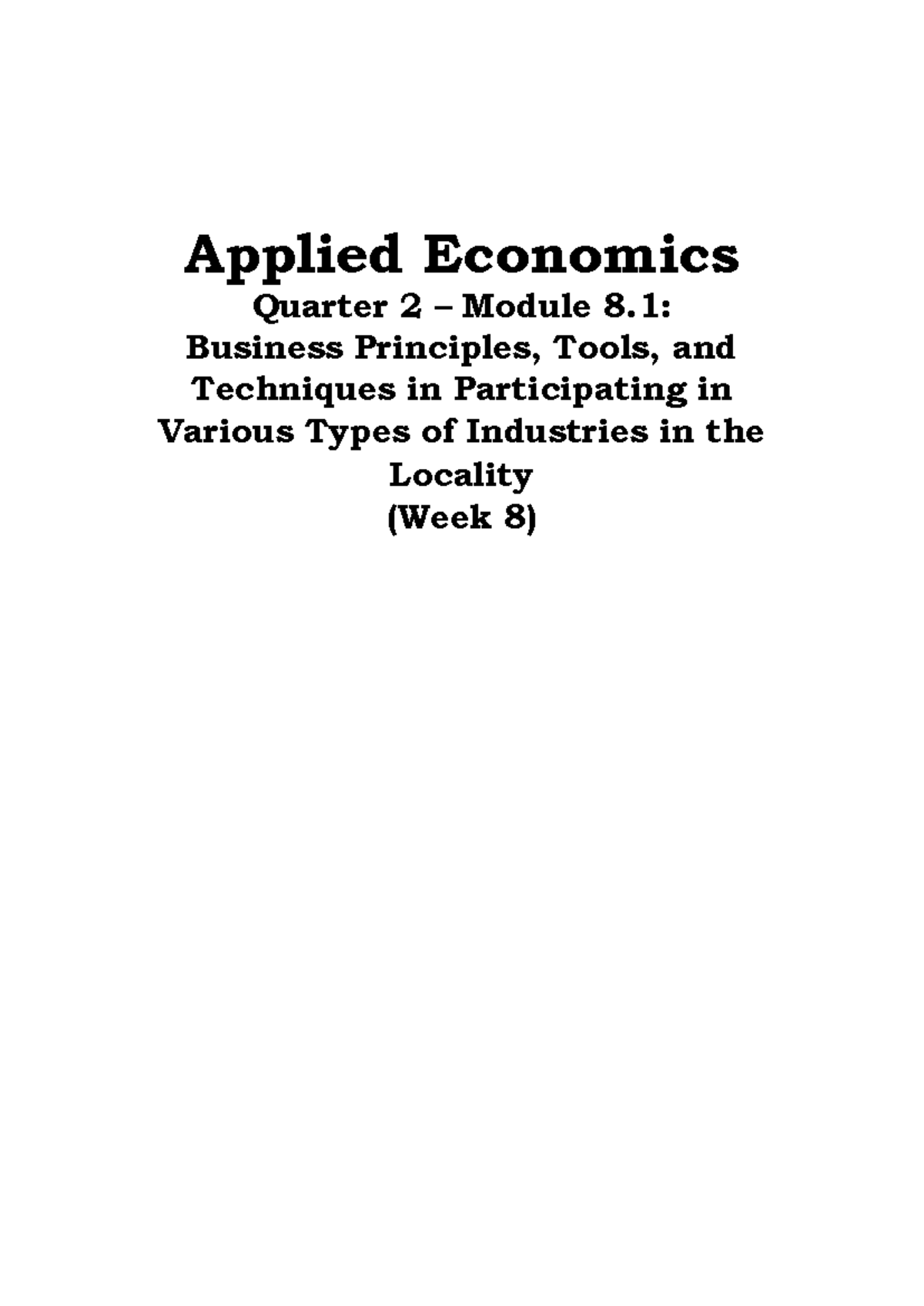 Applied-economic-quarter-2-module-81-week8 compress - Applied Economics Quarter 2 – Module 8 ...