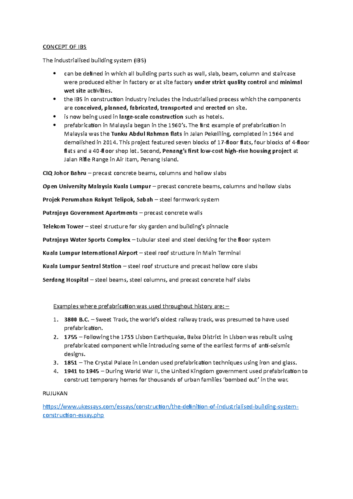 Concept OF IBS - CONCEPT OF IBS The industrialised building system (IBS ...