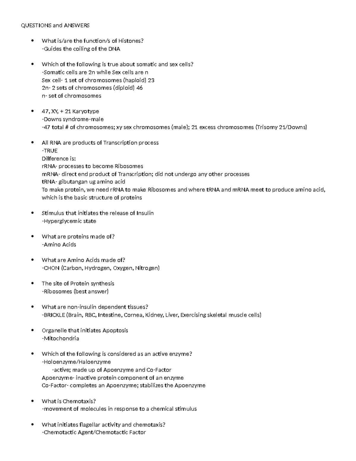 Docmf Q&A anaphy - QUESTIONS and ANSWERS What is/are the function/s of ...