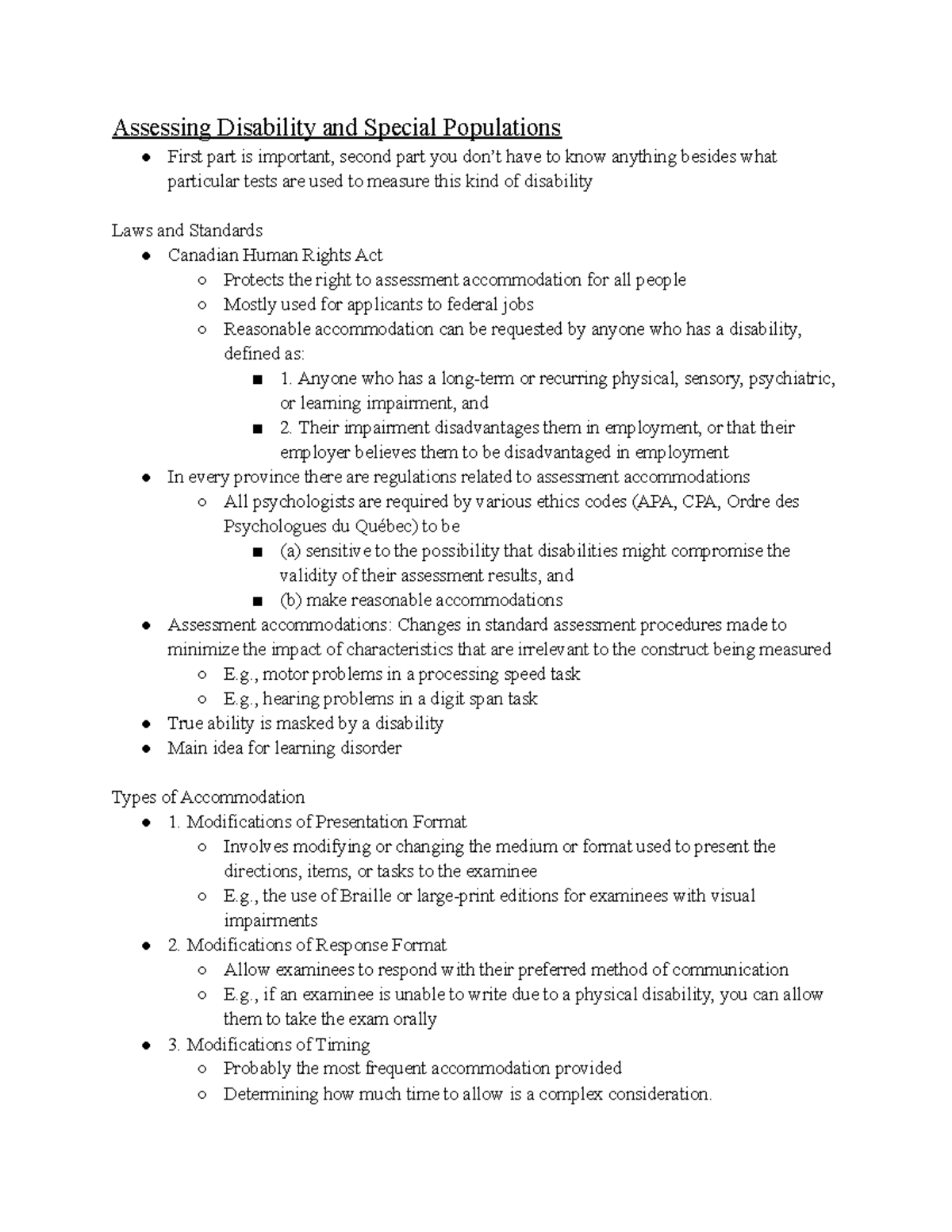 406-Lecture 17 - The teacher is Gentiana Sadikaj - Assessing Disability ...