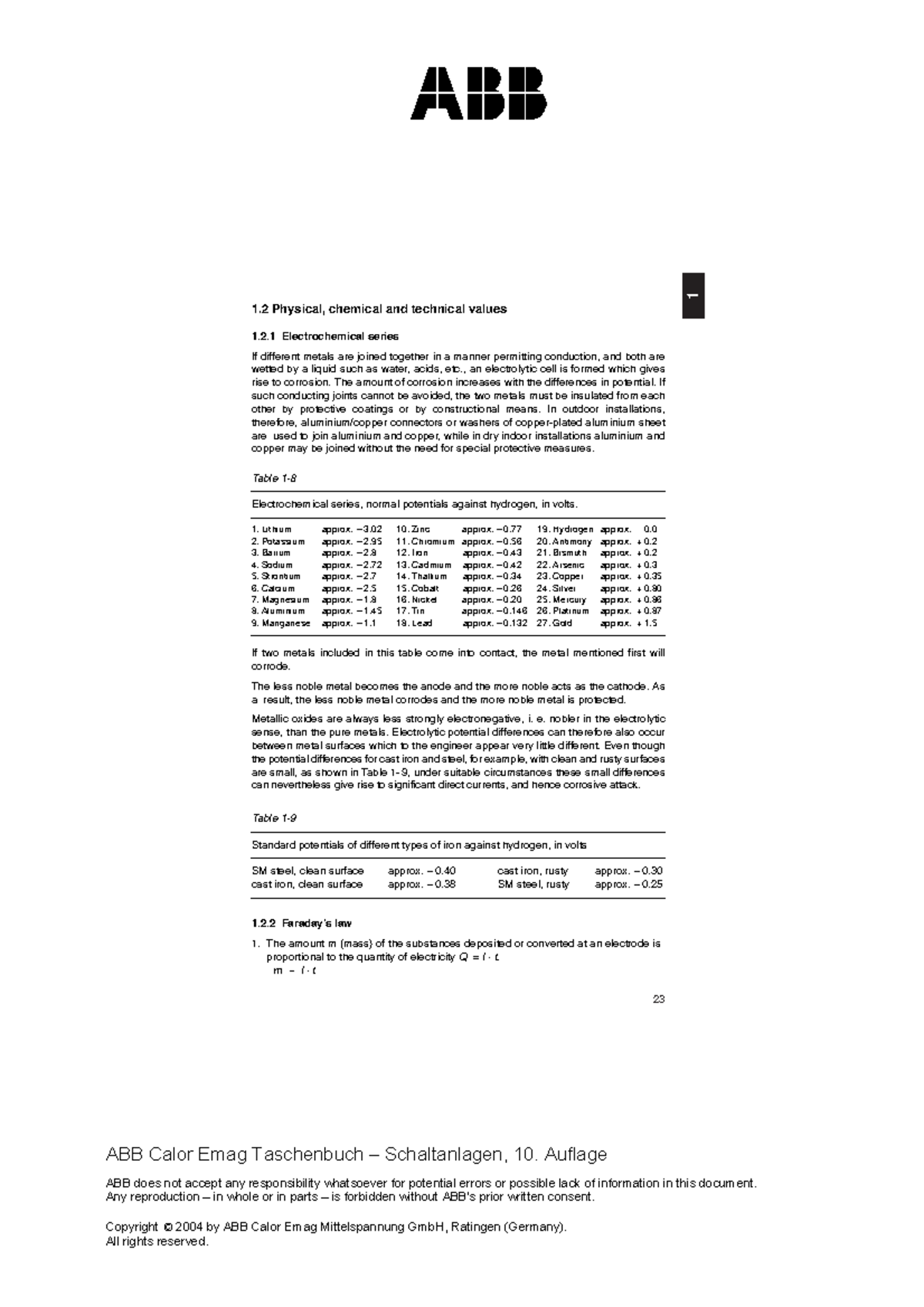 2) Fundemental physical and technical terms - ABB Calor Emag ...