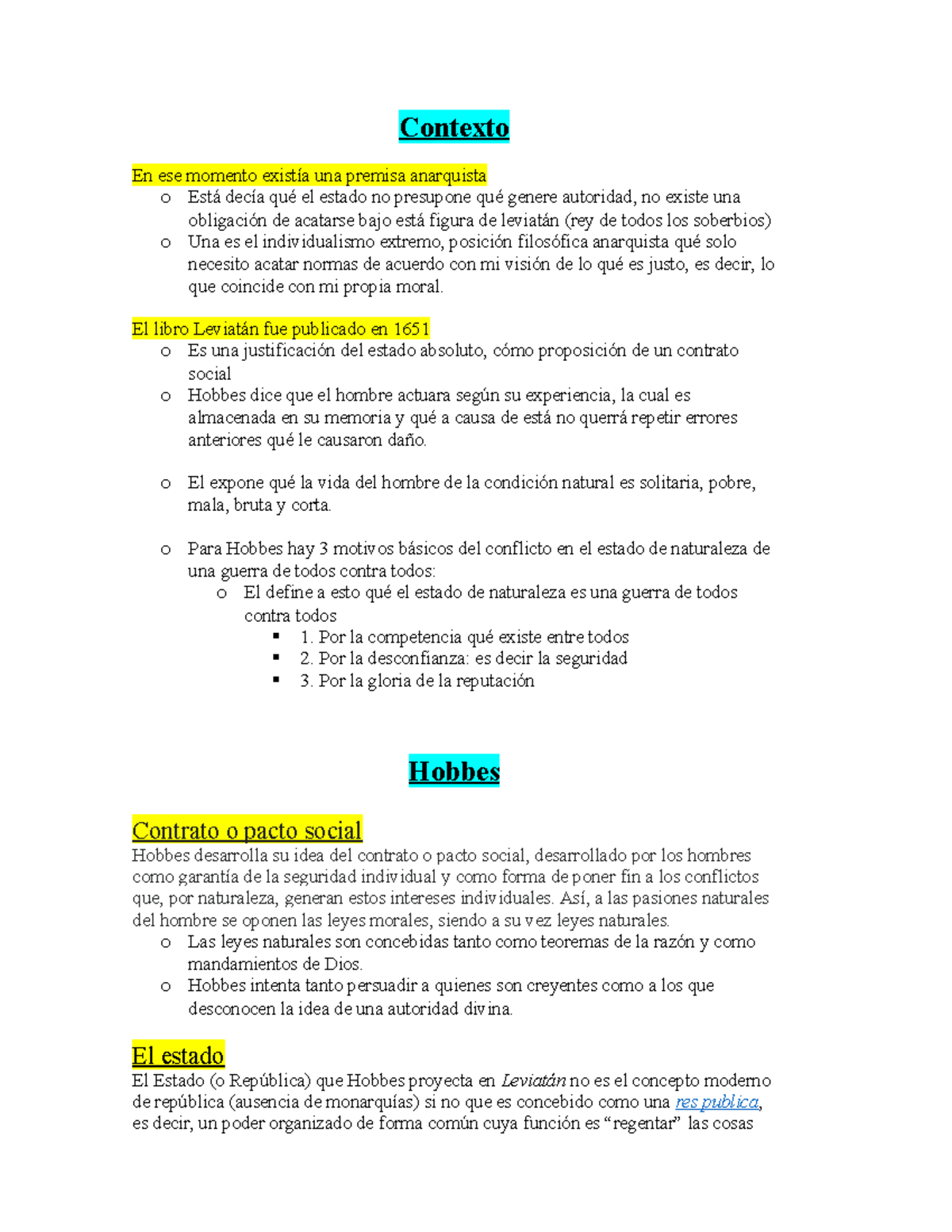 El estado segun hobbes - Resumenes de textos y apuntes de clases ...