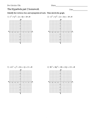 The Hyperbola part 1 homework - ©W z 2 v 0 A 2 L 2 Z SKMuutaA _S ...