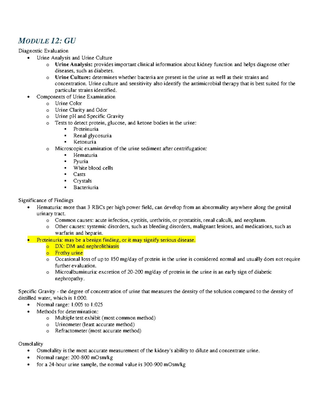 Module 12 GU - Modeul 12 GU - MODULE 12: GU Diagnostic Evaluation ...