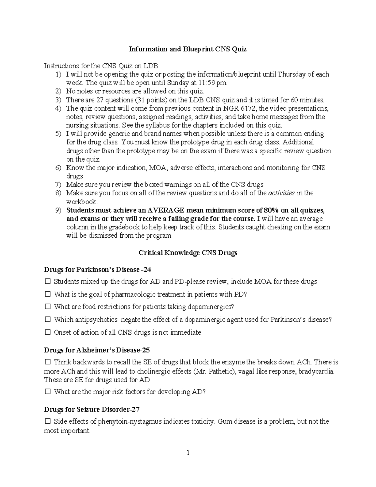 Module 2 Quiz Information CNS Quiz 2023 - Information and Blueprint CNS Quiz Instructions for ...