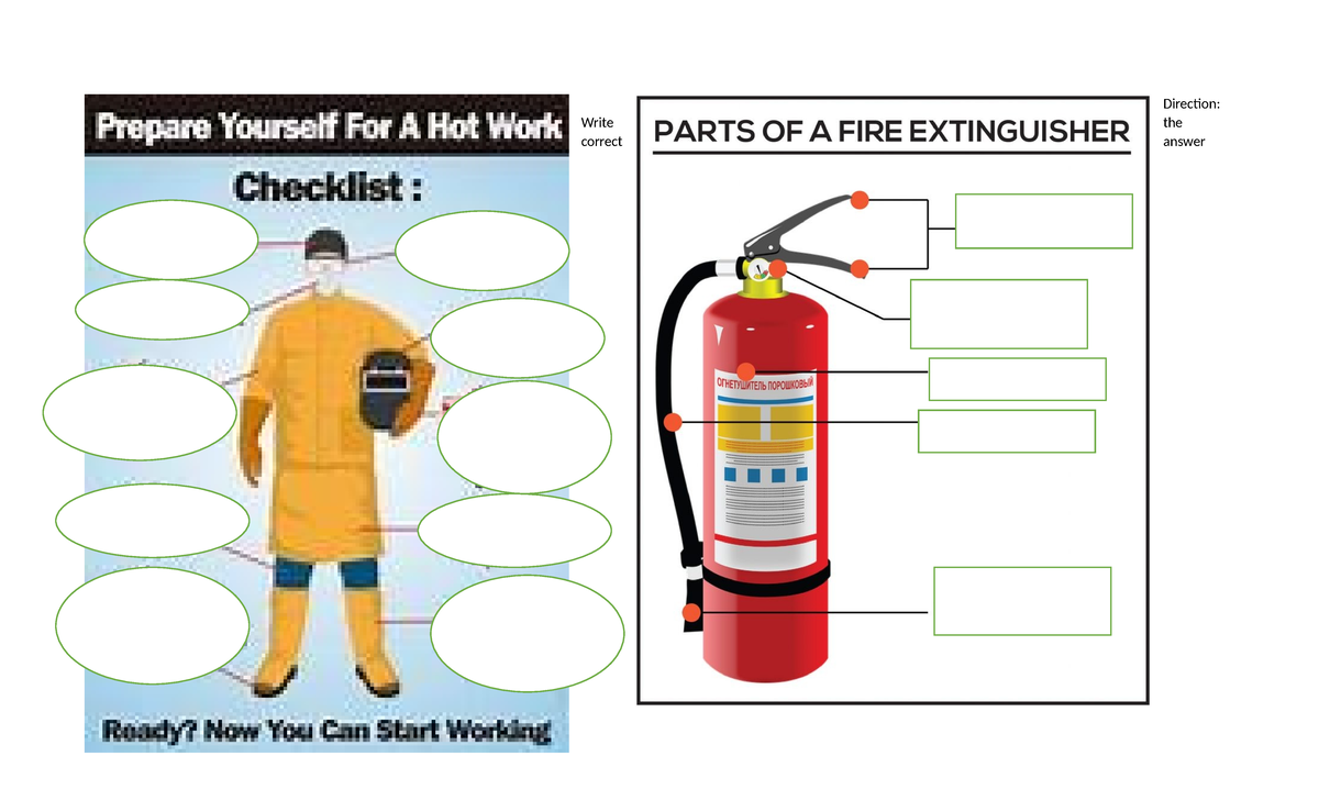Fire ex ad ppe quiz ncii - practical use of fire extinguisher - Social ...