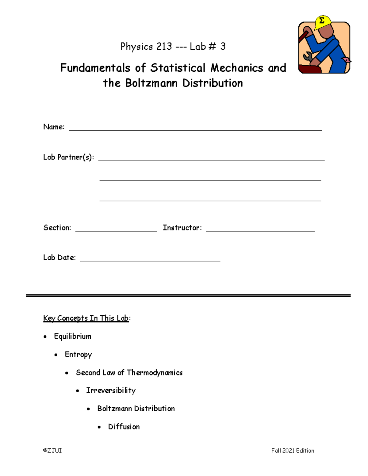 213 Lab 3-fall2022 - none nnnnnn - © ZJUI Fall 20 21 Edition Physics ...