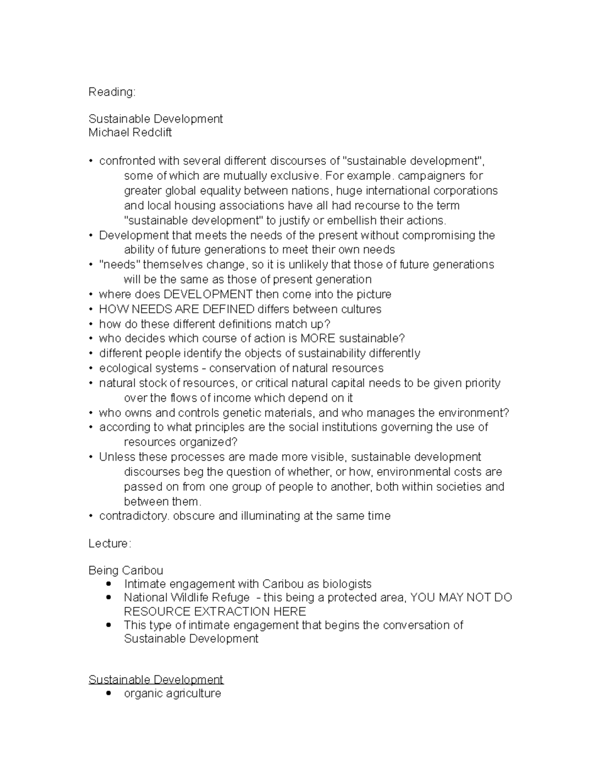 Communitydevelopment lecturenotes 4 - Reading: Sustainable Development ...