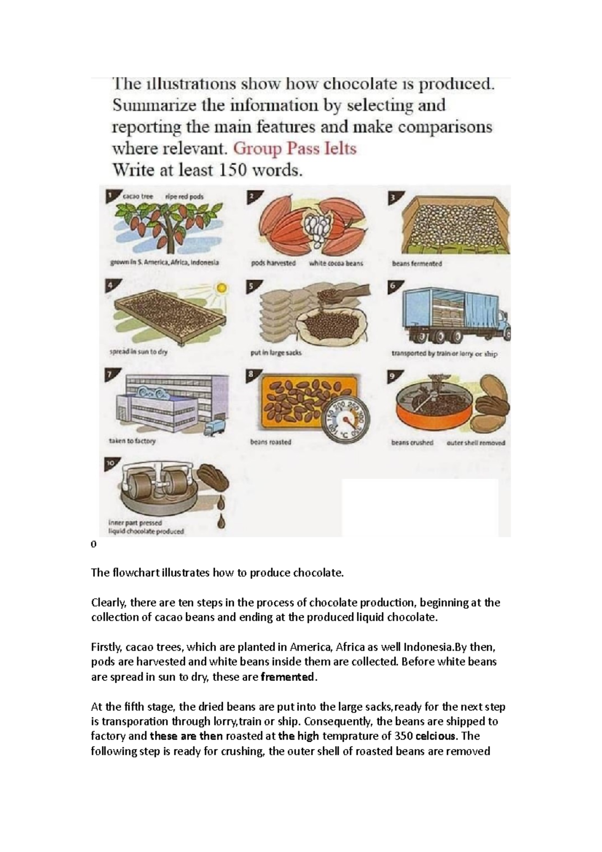 LUYỆN TẬP Writing TASK 1 - 0 The flowchart illustrates how to produce ...