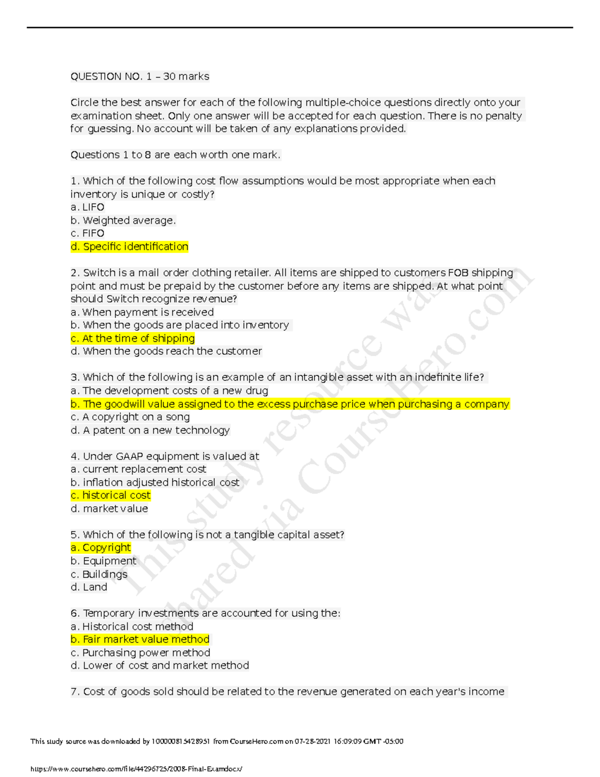 Final Exam Solutions - ADM1340 - uOttawa - Studocu