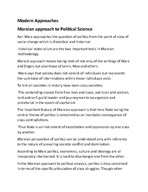 Traditional Approaches to the study of Political science - Traditional ...