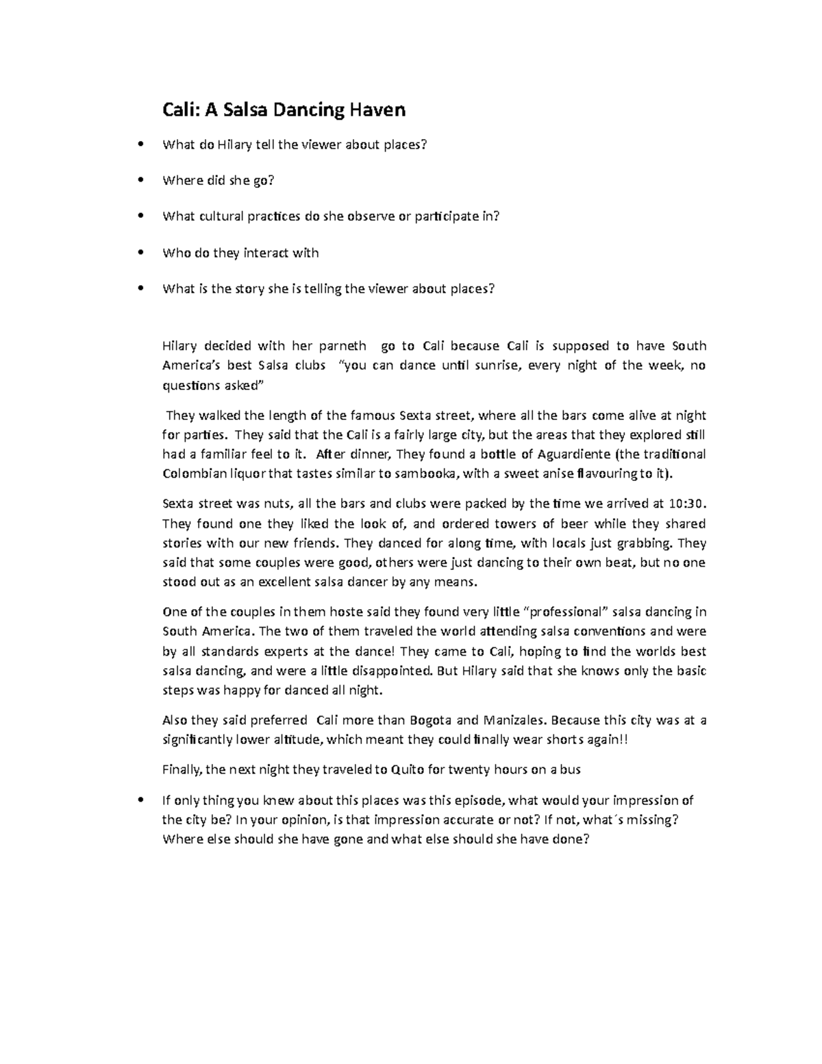 Cali Salsa ensayo sobre salsa - Cali: A Salsa Dancing Haven What do ...