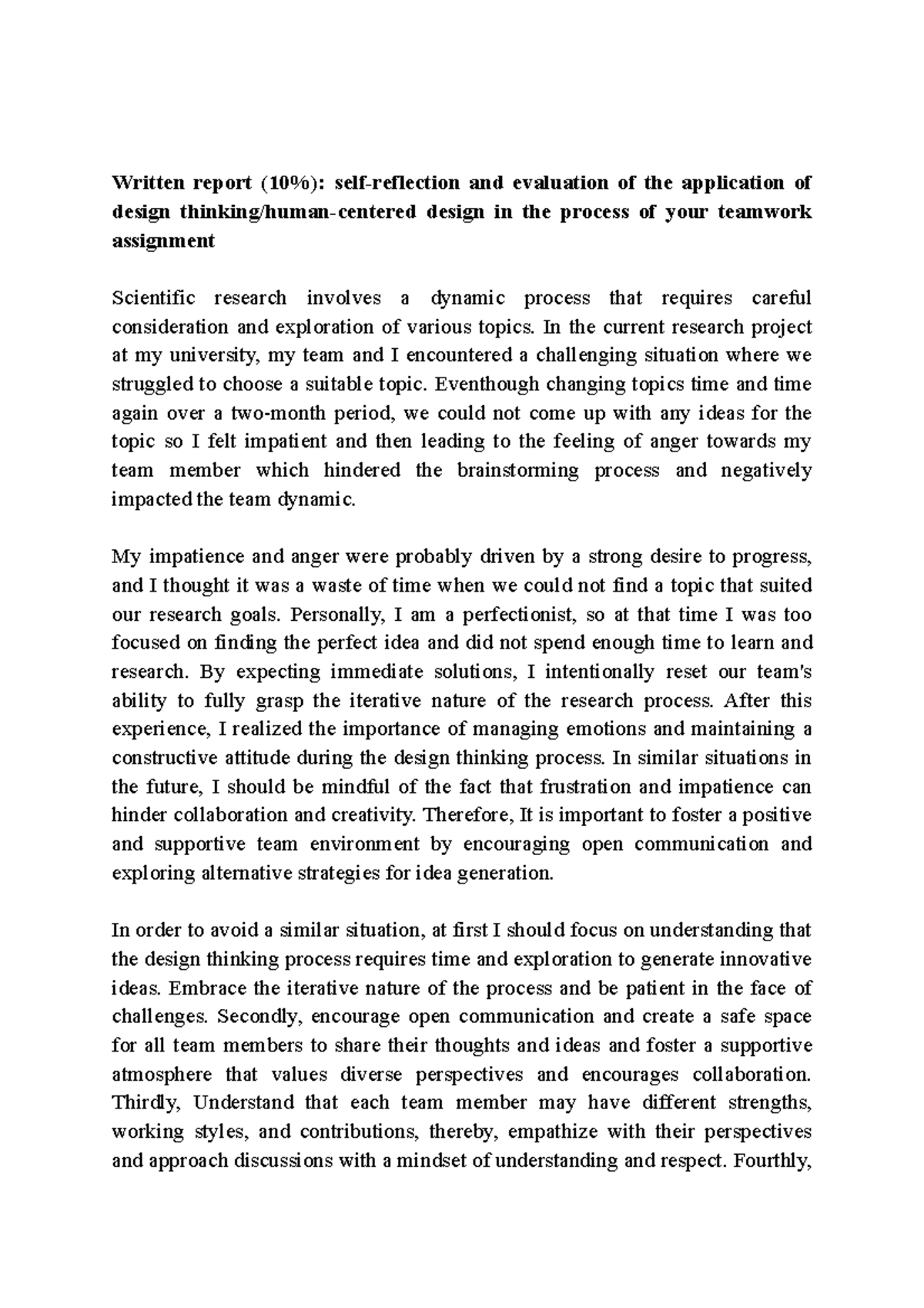 PHAN LÊ HÀ MY - 48K01.1-E Individual reflection assignment - Written ...