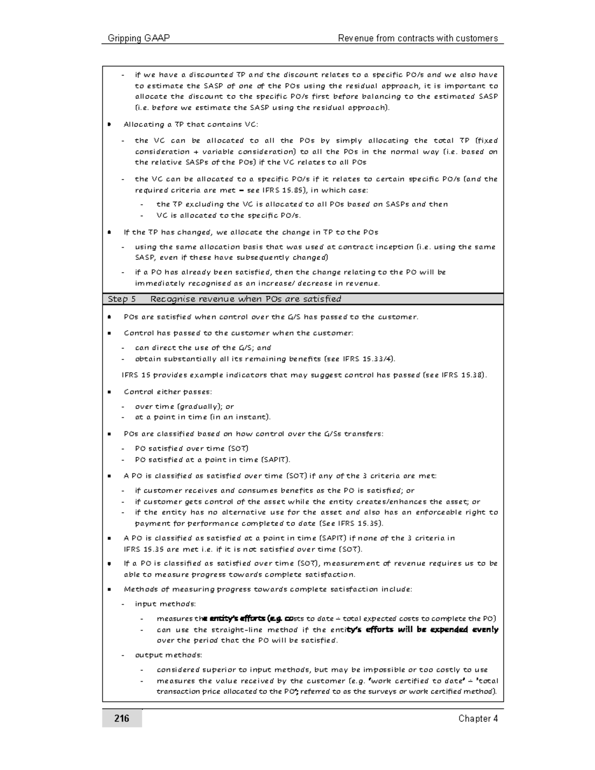 Revenue summary 3 - accounting - Gripping GAAP Revenue from contracts ...