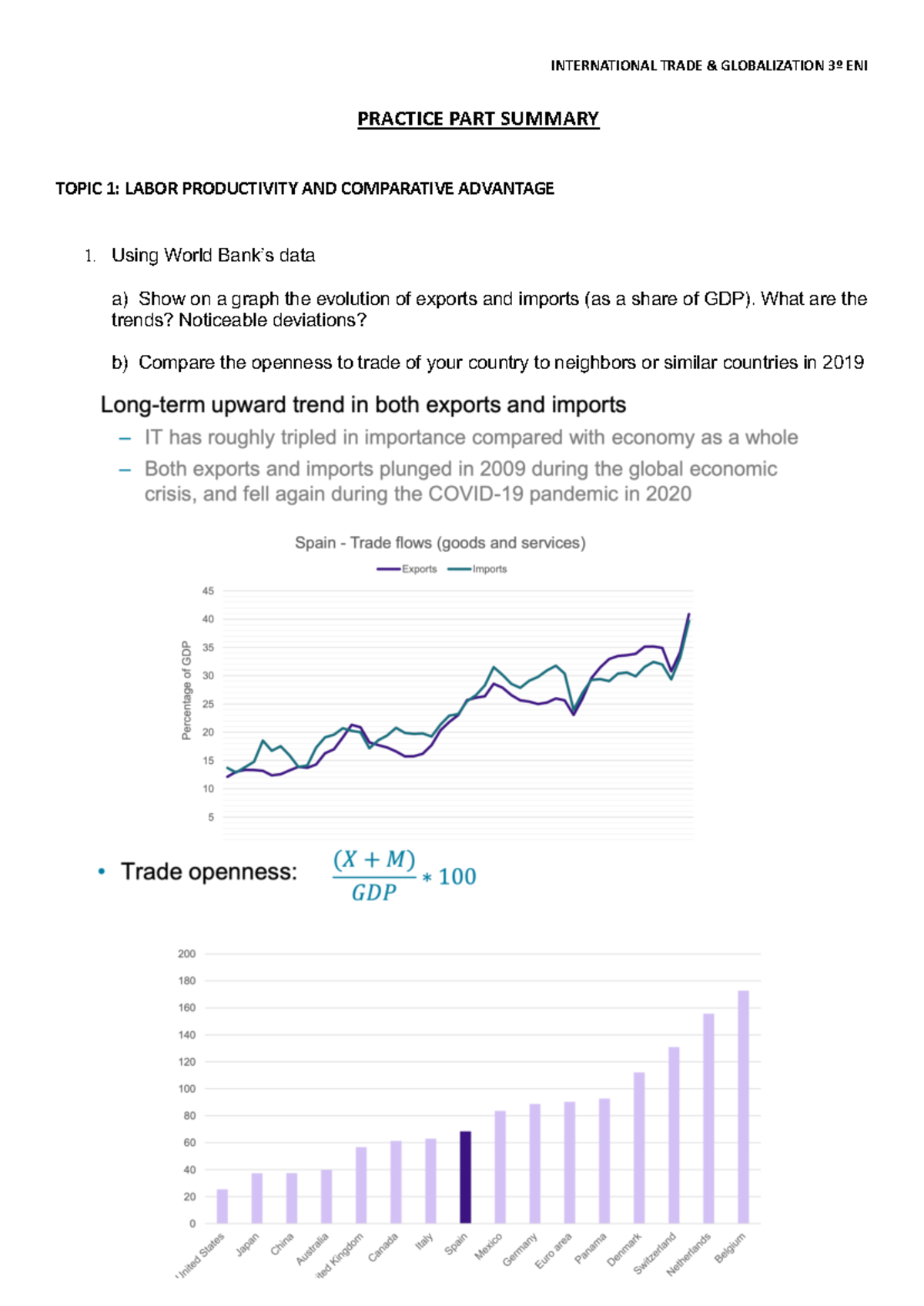 Práctica T1, T2, T3 Y T4 - INTERNATIONAL TRADE & GLOBALIZATION 3º ENI ...
