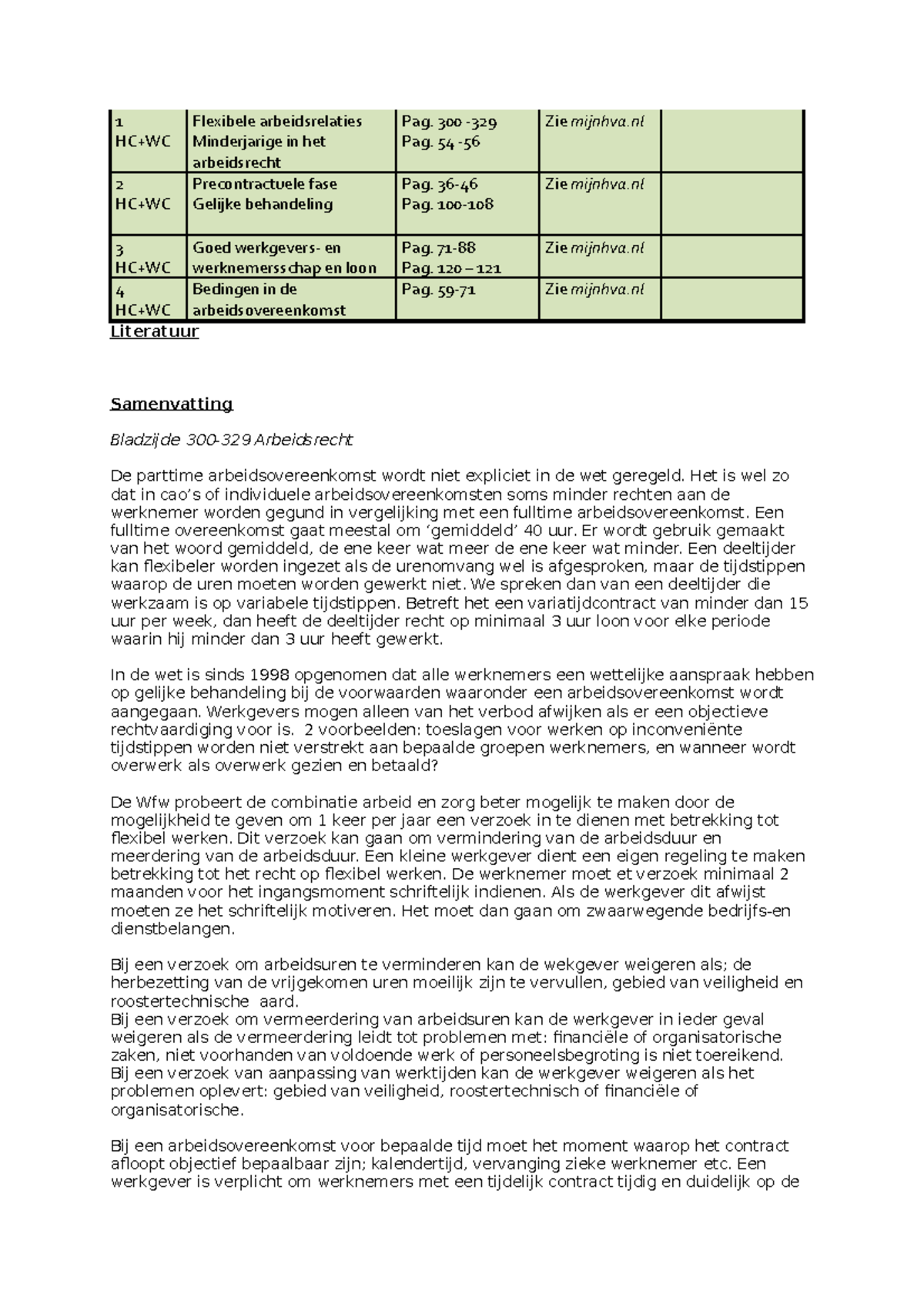 Samenvatting Deeltentamen 1 Week 5 Jaar 1 Hrm 1 Hc Wc Flexibele