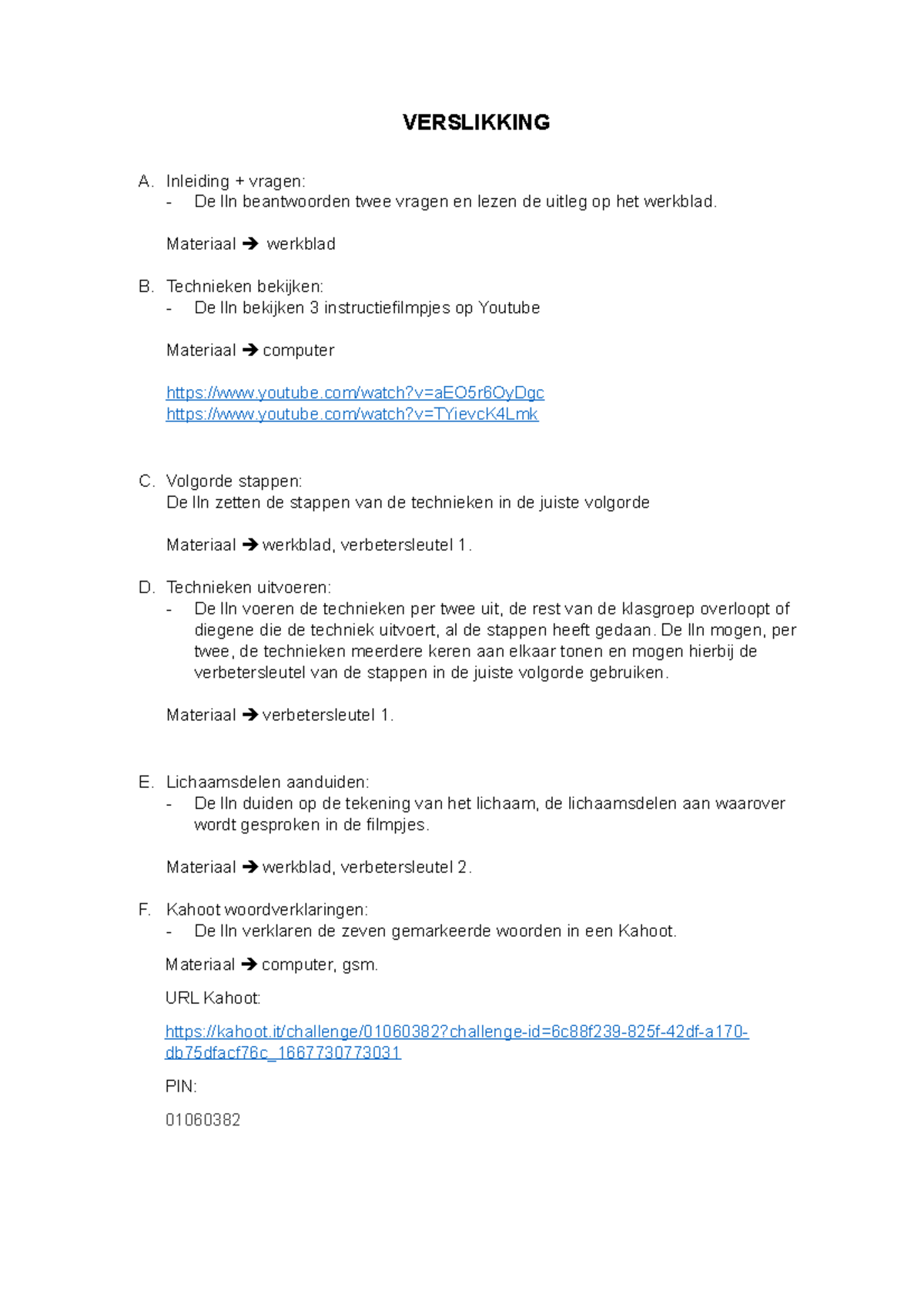 EHBO - verslikking - oefeningen rond verstikking - VERSLIKKING A ...