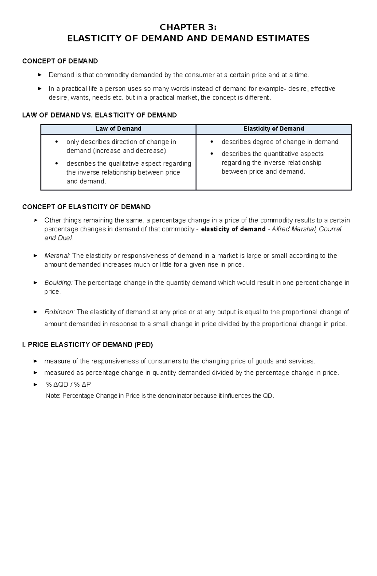 Chapter 3 Elasticity of Demand - CHAPTER 3: ELASTICITY OF DEMAND AND ...