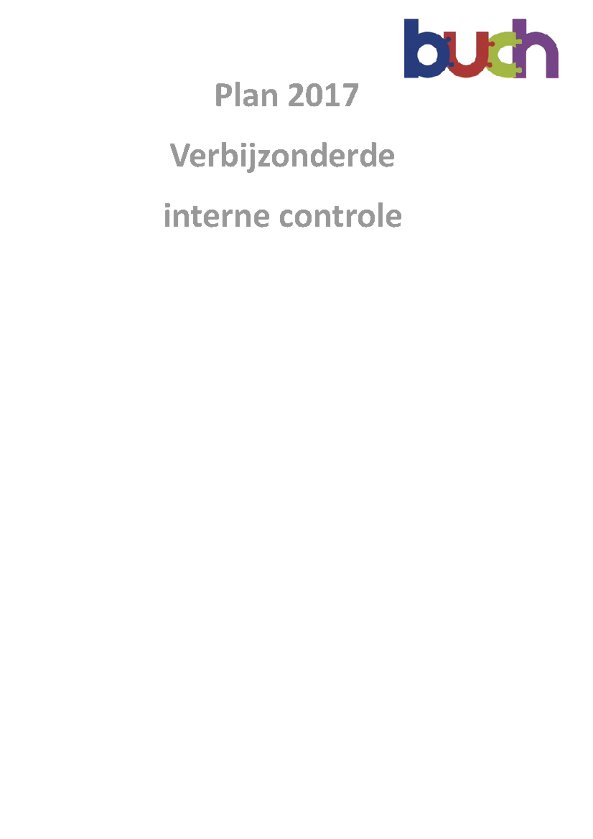 Model VIC plan - Plan 2017 Verbijzonderde interne controle [Entiteit ...