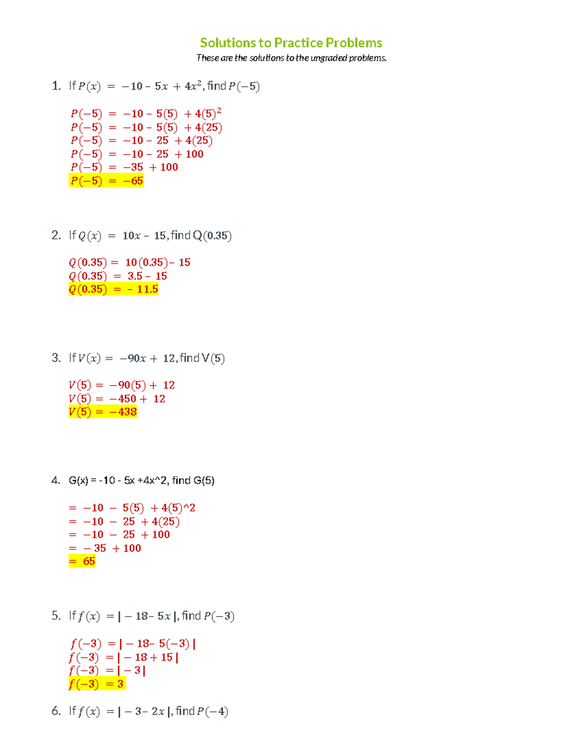 New Solutions Practice Problems for USLO 5 - Solutions to Practice ...