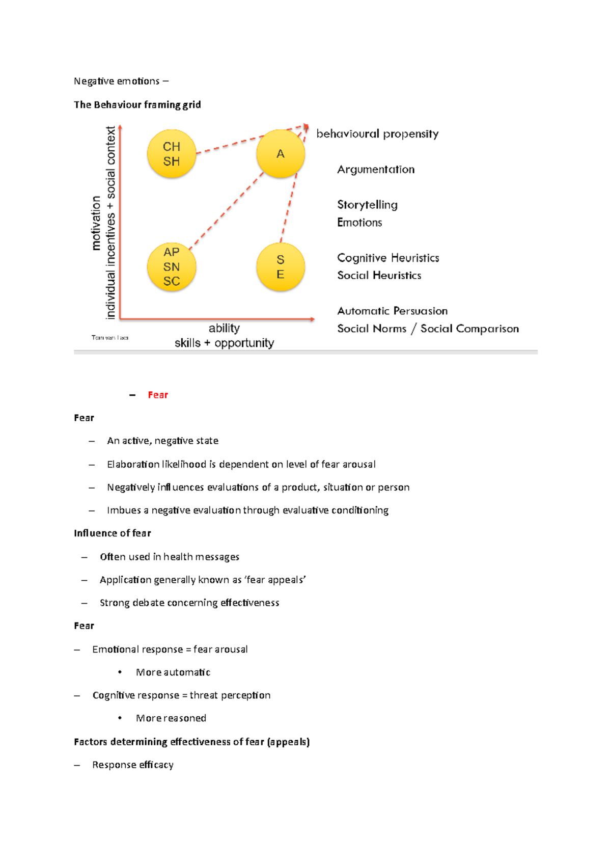Lecture 7 Negative emotions - Negative emotions – The Behaviour framing ...
