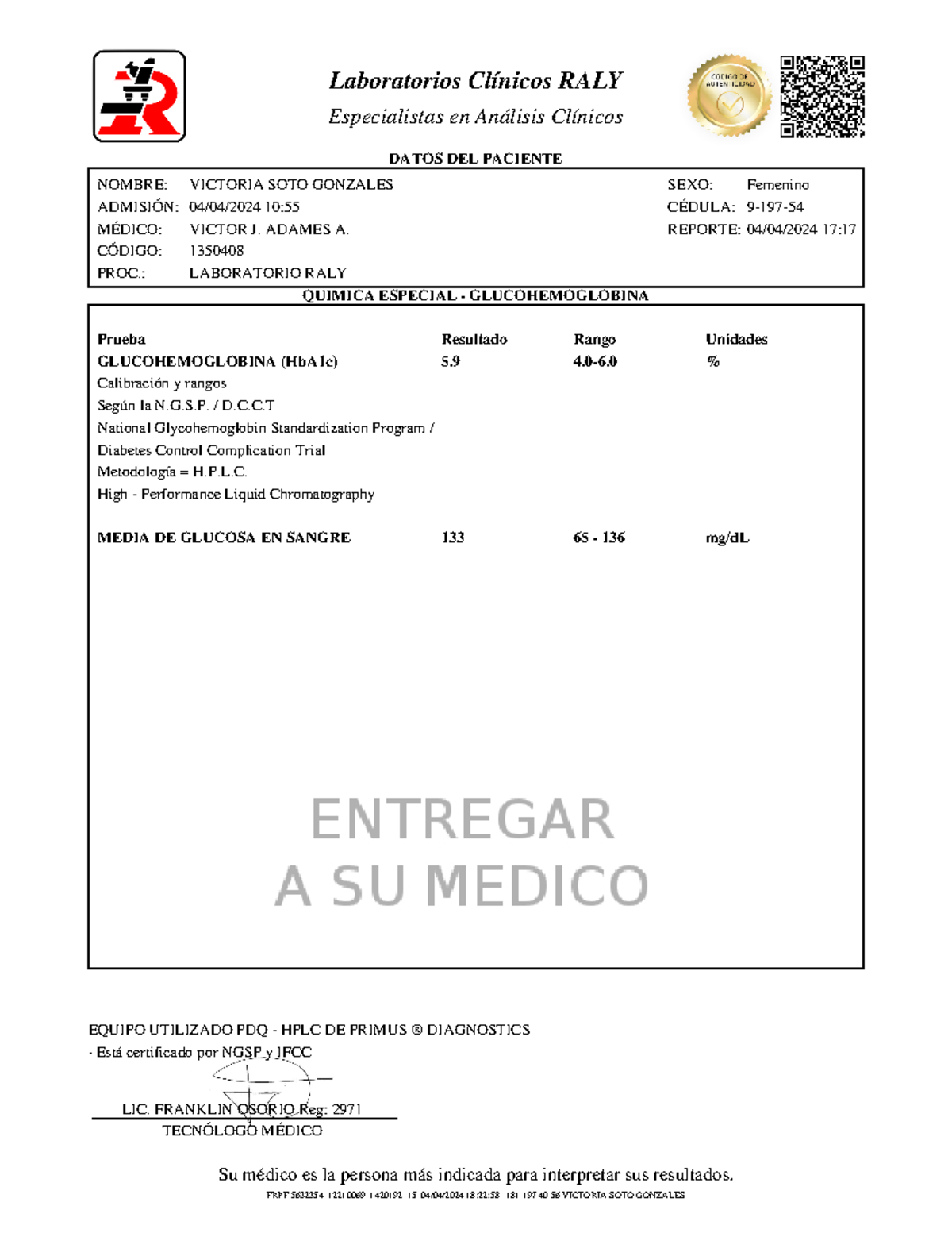 Lab Raly 12210069 - Laboratorios Clínicos RALY Especialistas en ...