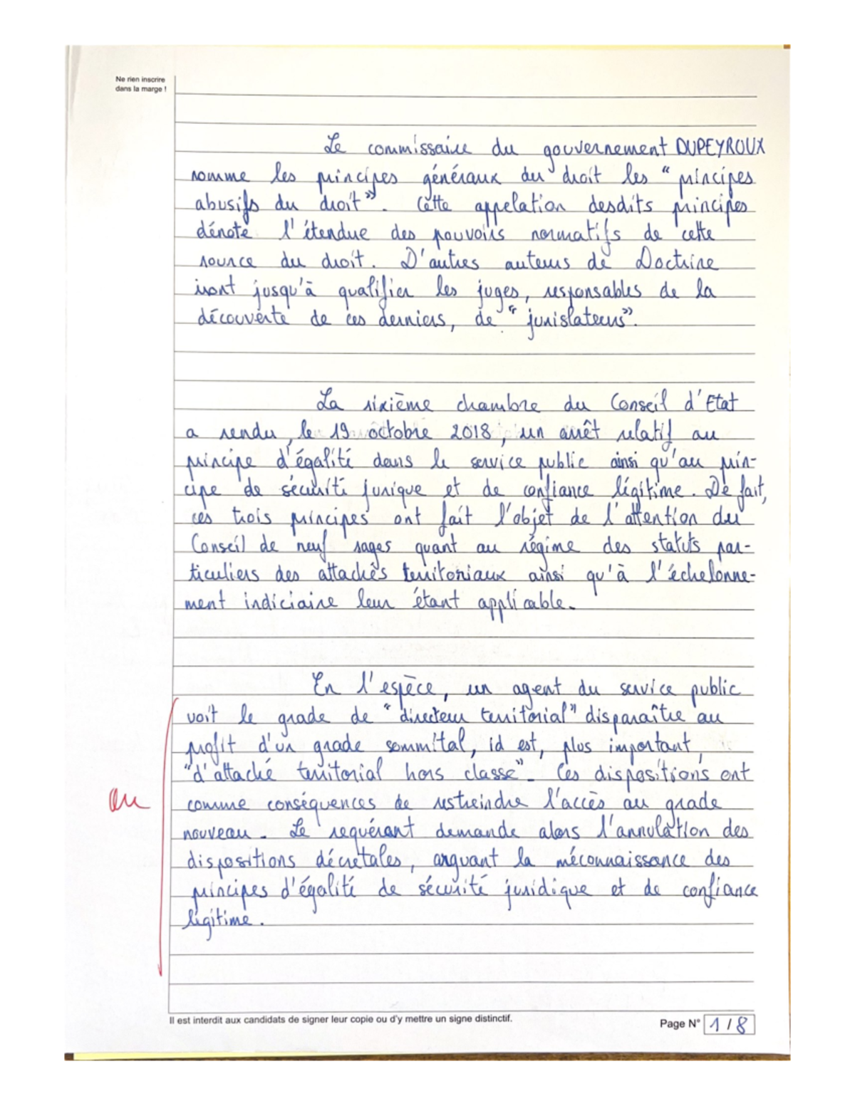 Commentaire d'arr Ãªt examen final SEM 1 L2 - meilleure copie - Droit ...