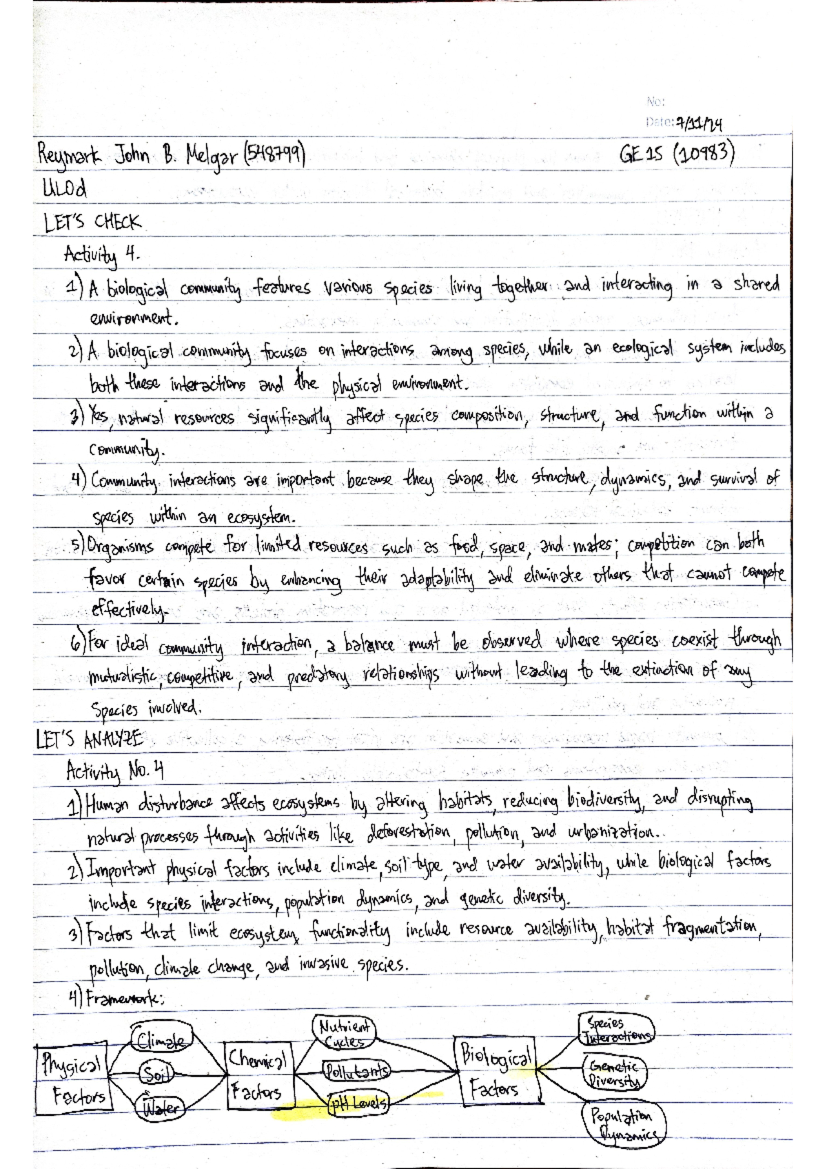 Melgar ULOd - Environmental Science Module - No: Date: Reymark John B ...