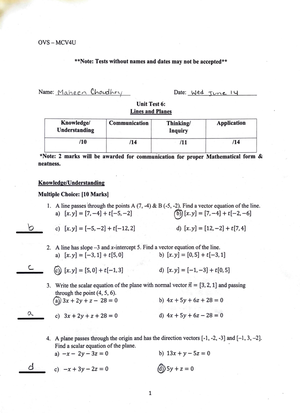 Calculus - Grade: 12 - High School - Canada - Studocu