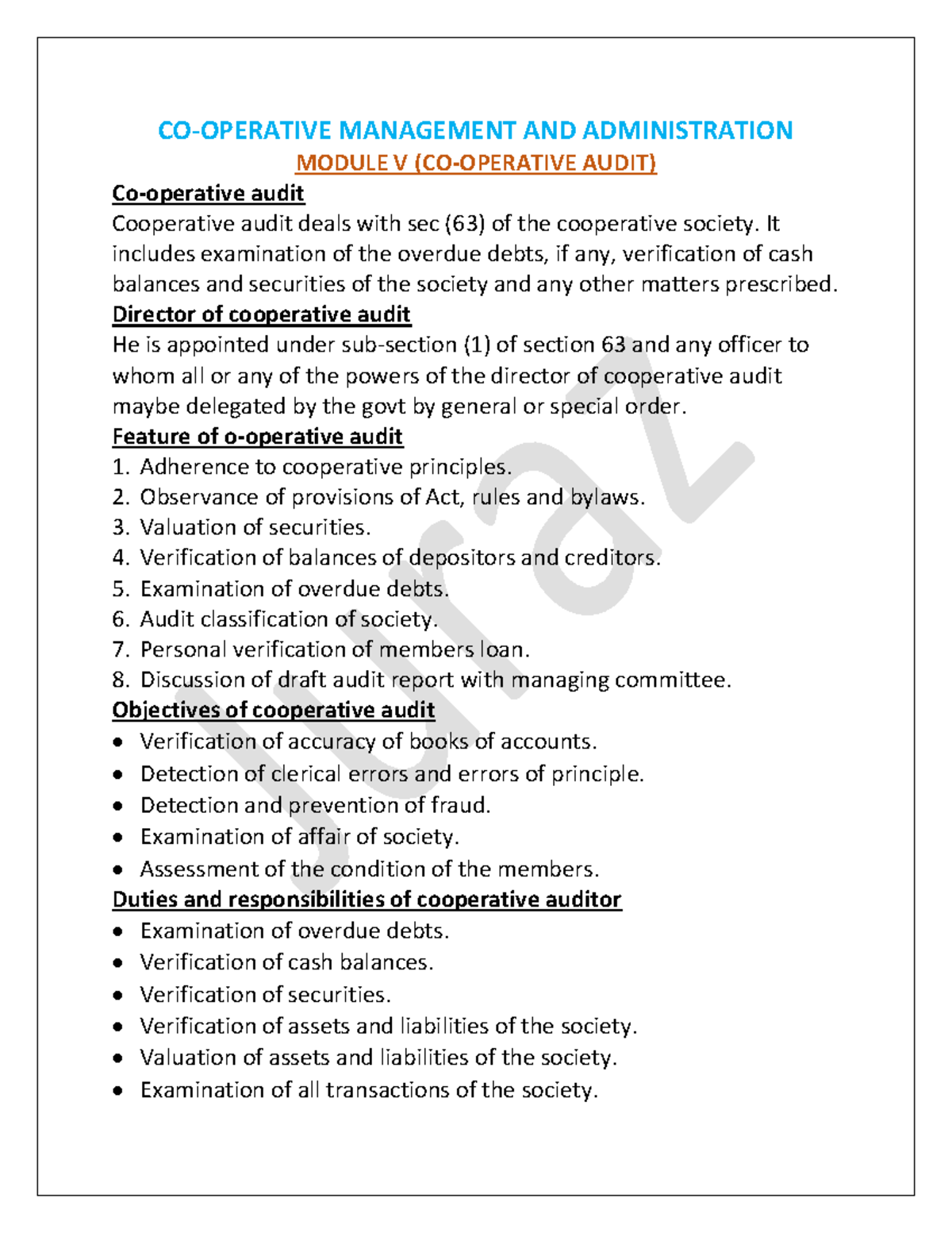 Coop mgt and Admi- Module V - CO-OPERATIVE MANAGEMENT AND ...