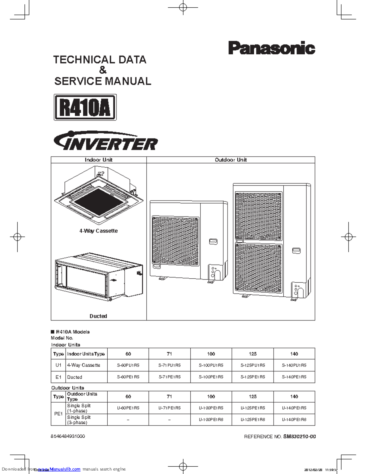 R410a - TECHNICAL DATA & SERVICE MANUAL 8546484931000 REFERENCE NO ...
