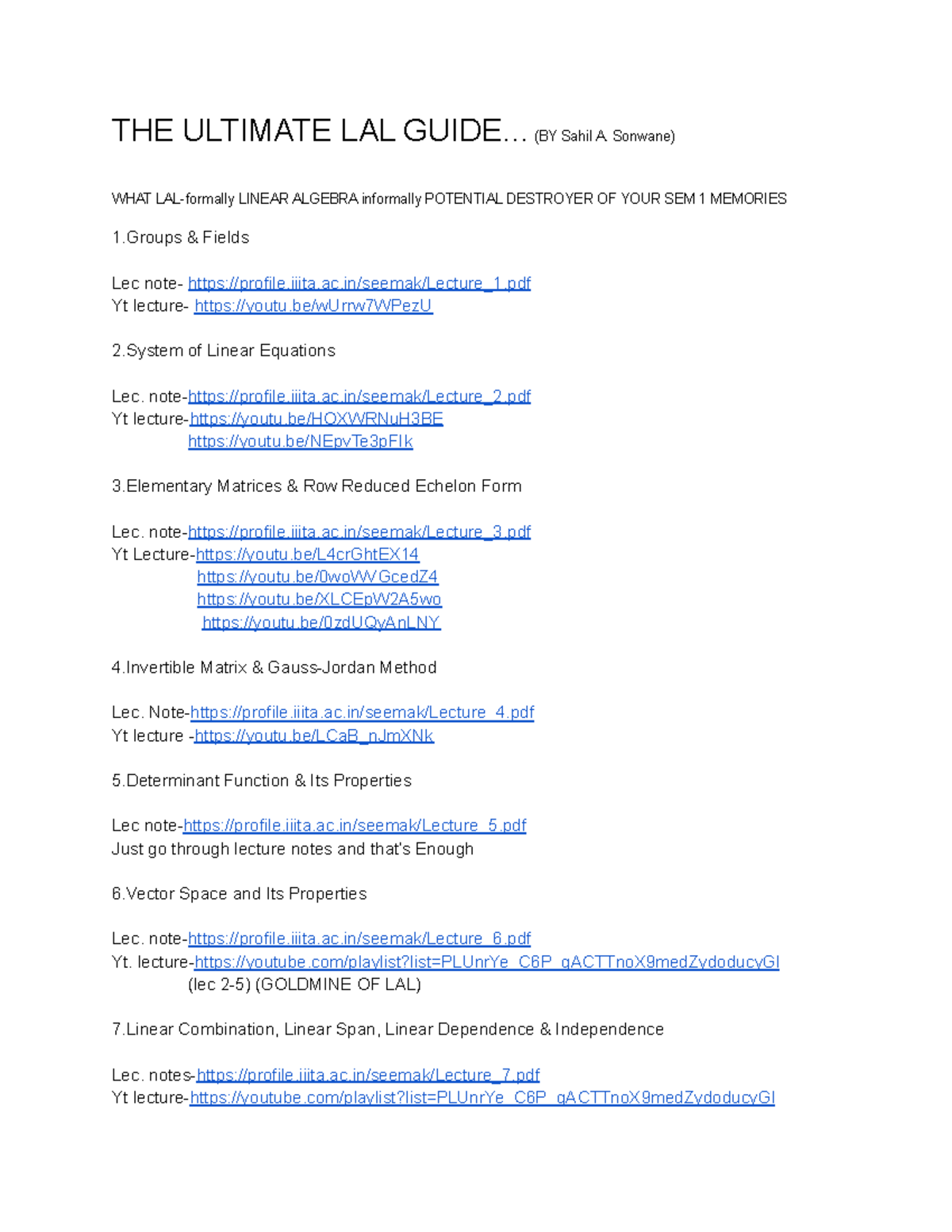 Sahil LAL Guide - THE ULTIMATE LAL GUIDE...(BY Sahil A. Sonwane) WHAT ...