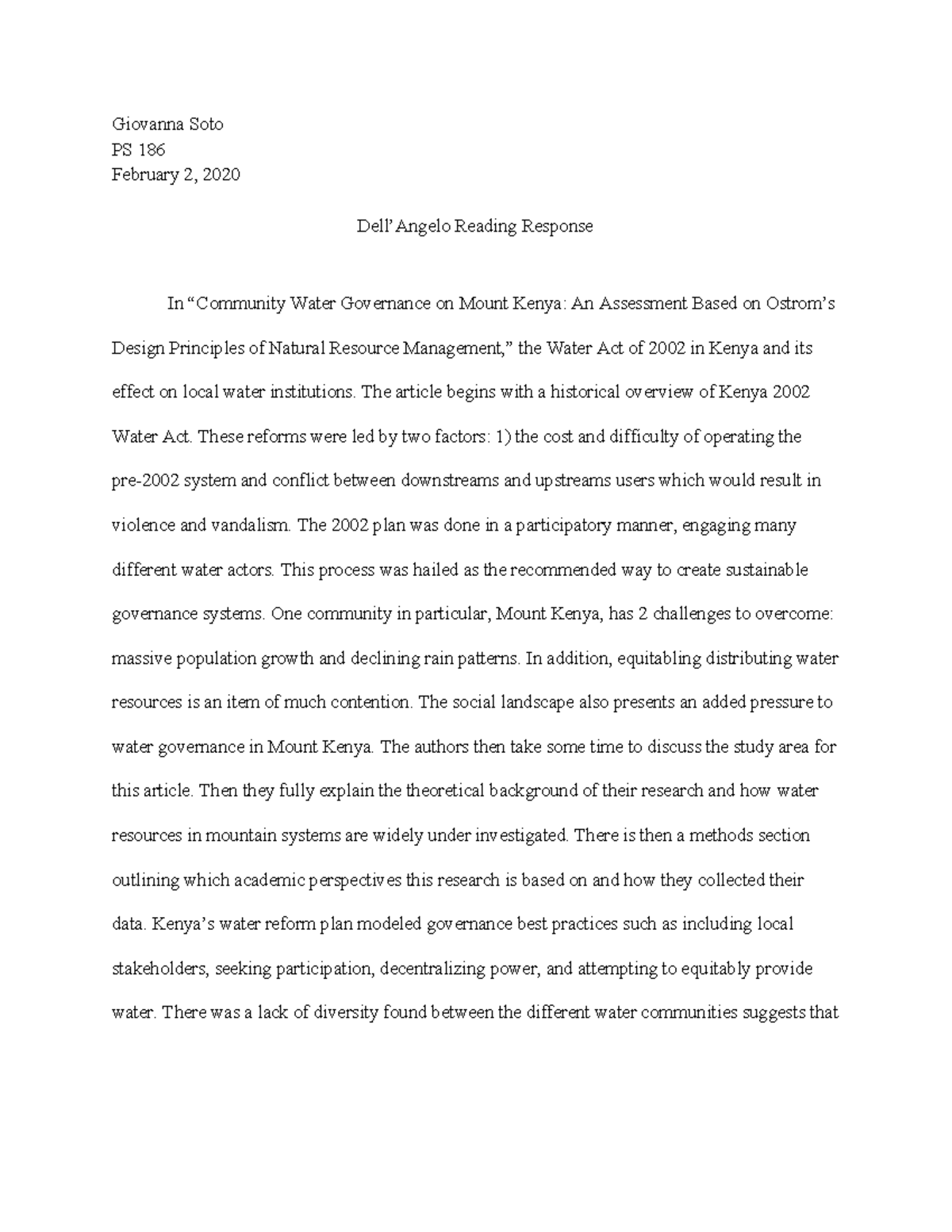 Dell’angelo Reading - Giovanna Soto PS 186 February 2, 2020 Dell’Angelo ...